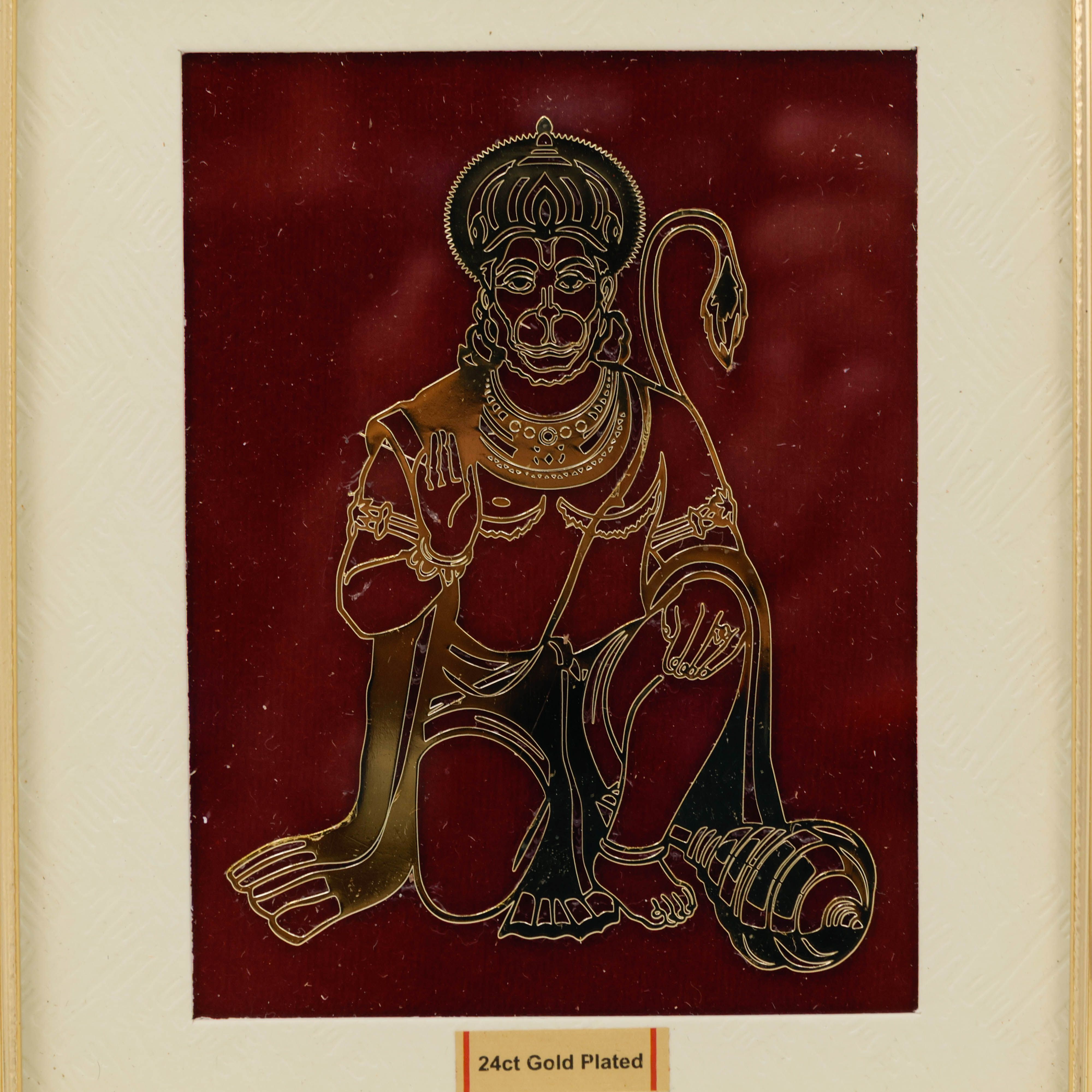 Buy Gold Plated Lord Hanuman Gold Frame in Secunderabad, Hyderabad