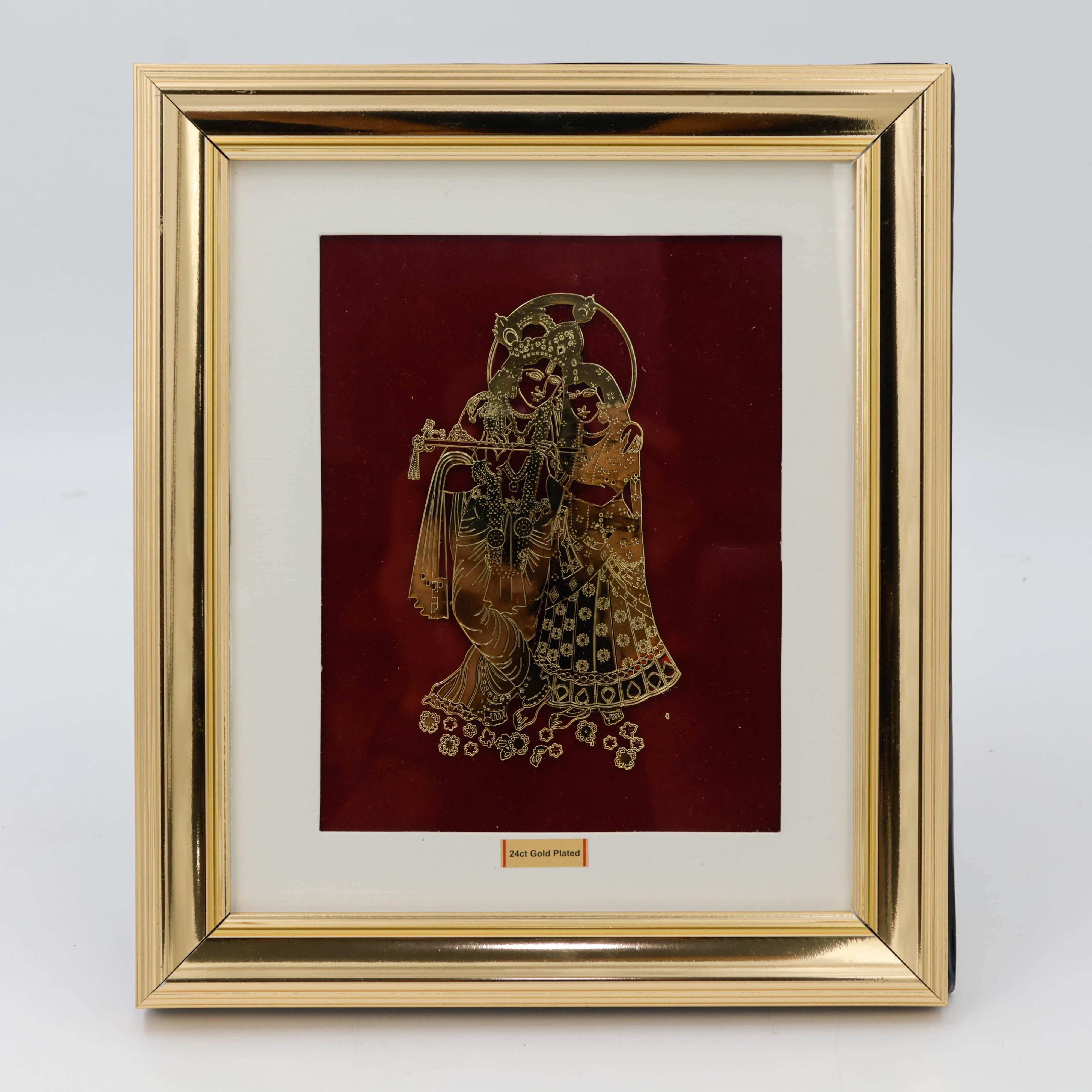 Order Gold Plated Mini Hanuman Ji Frame online in Hyderabad