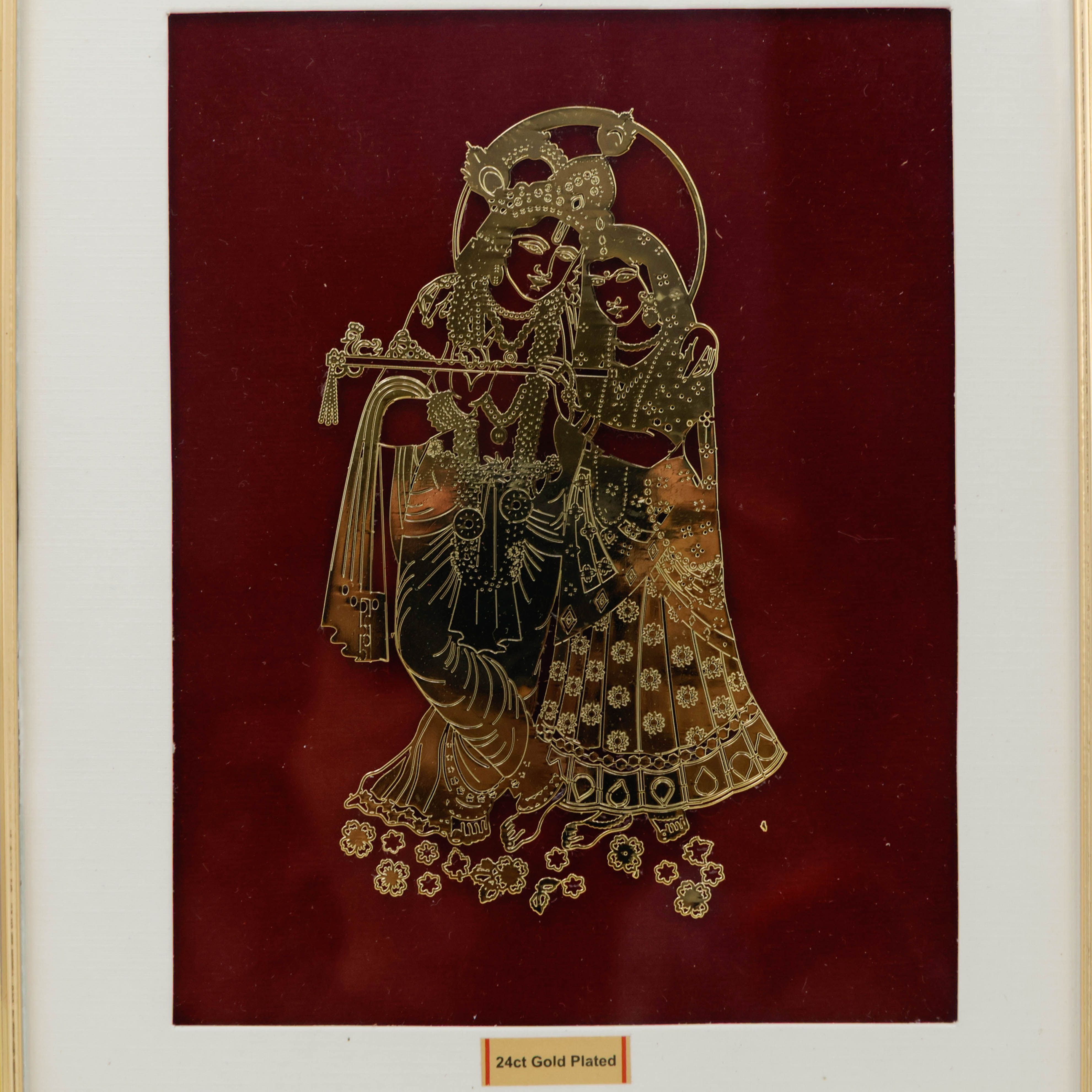 Order Gold Plated Mini Hanuman Ji Frame online in Hyderabad