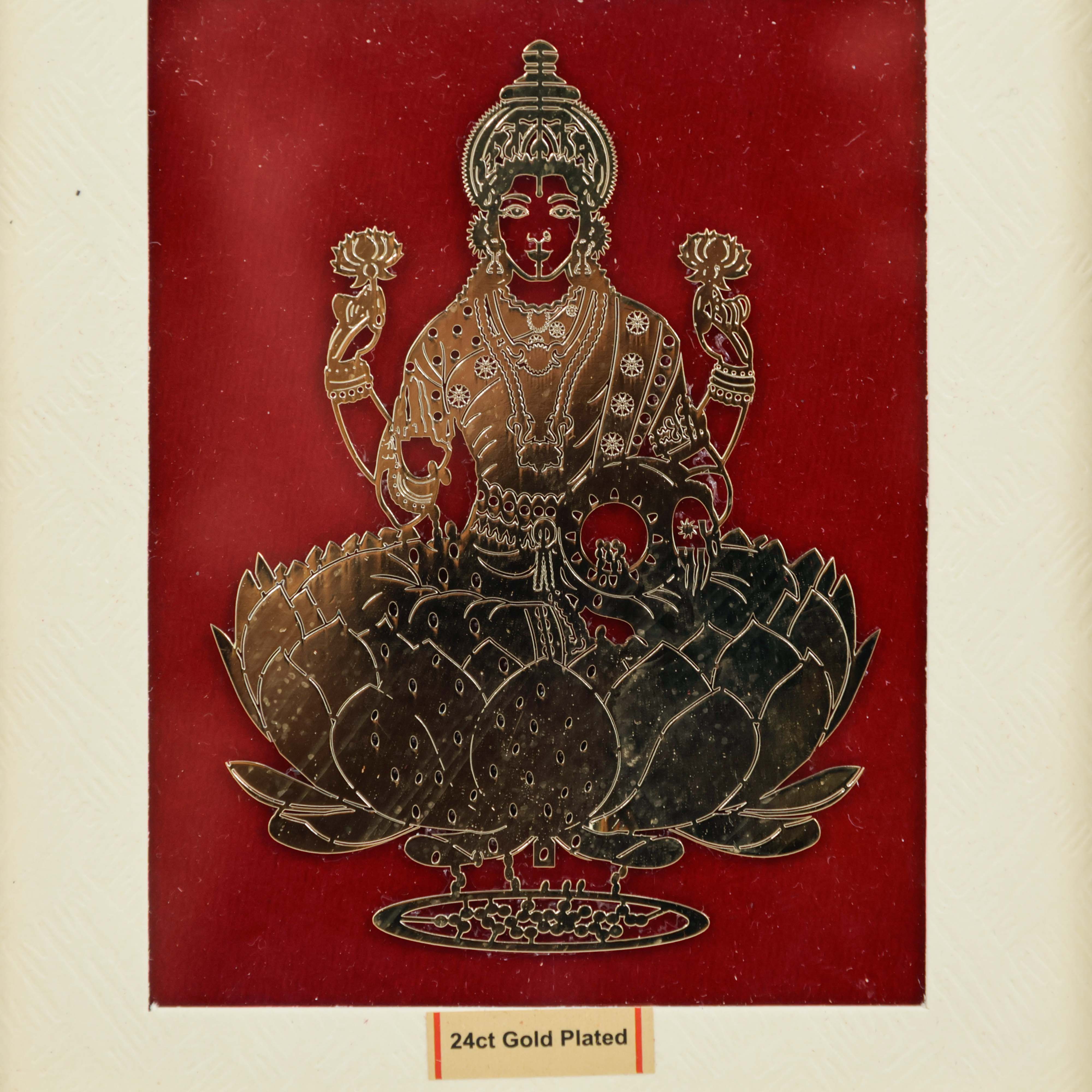 Order Gold Plated Lakshmi Devi Small Frame online in Hyderabad