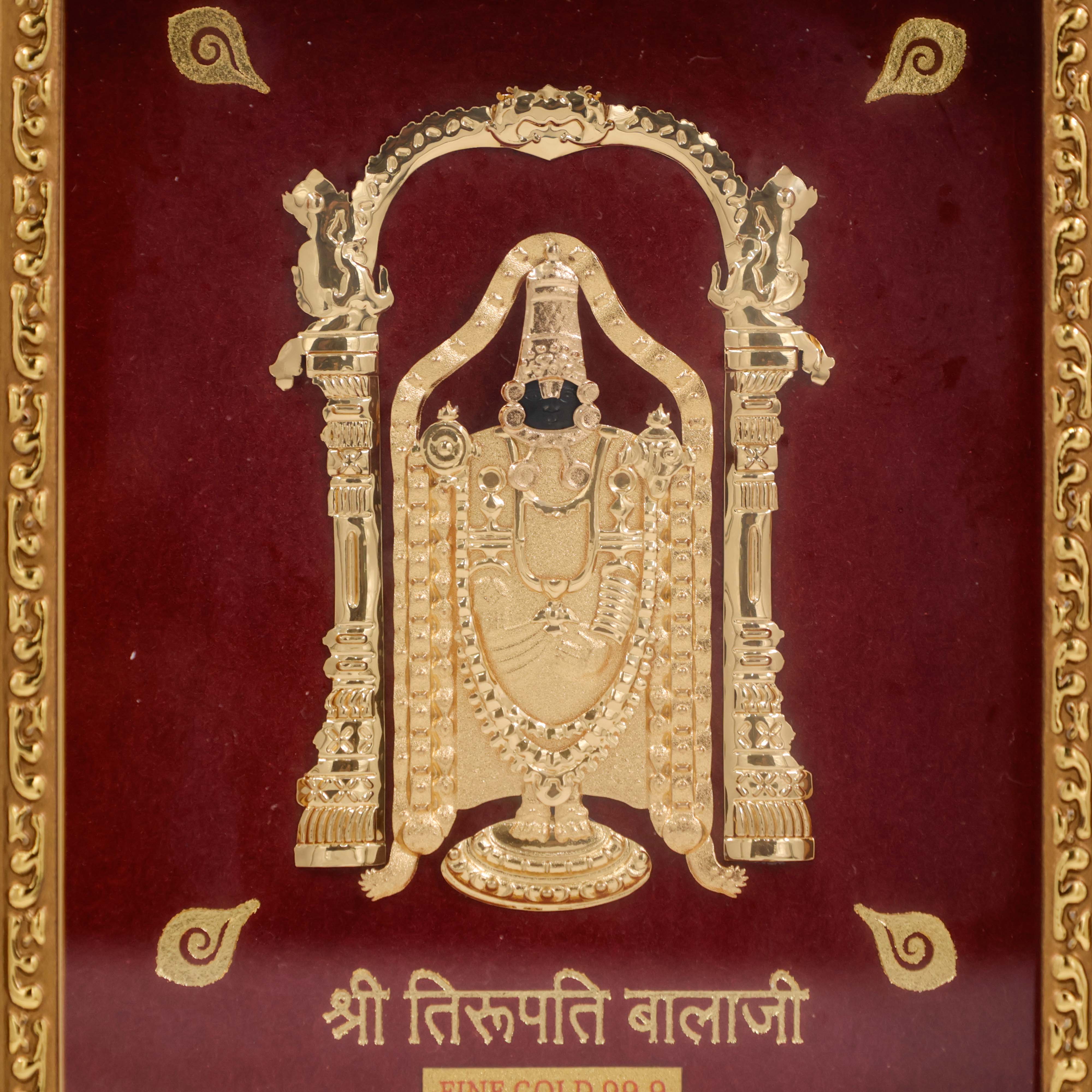 Order Gold Plated Sai Baba Mini Frame online in Hyderabad
