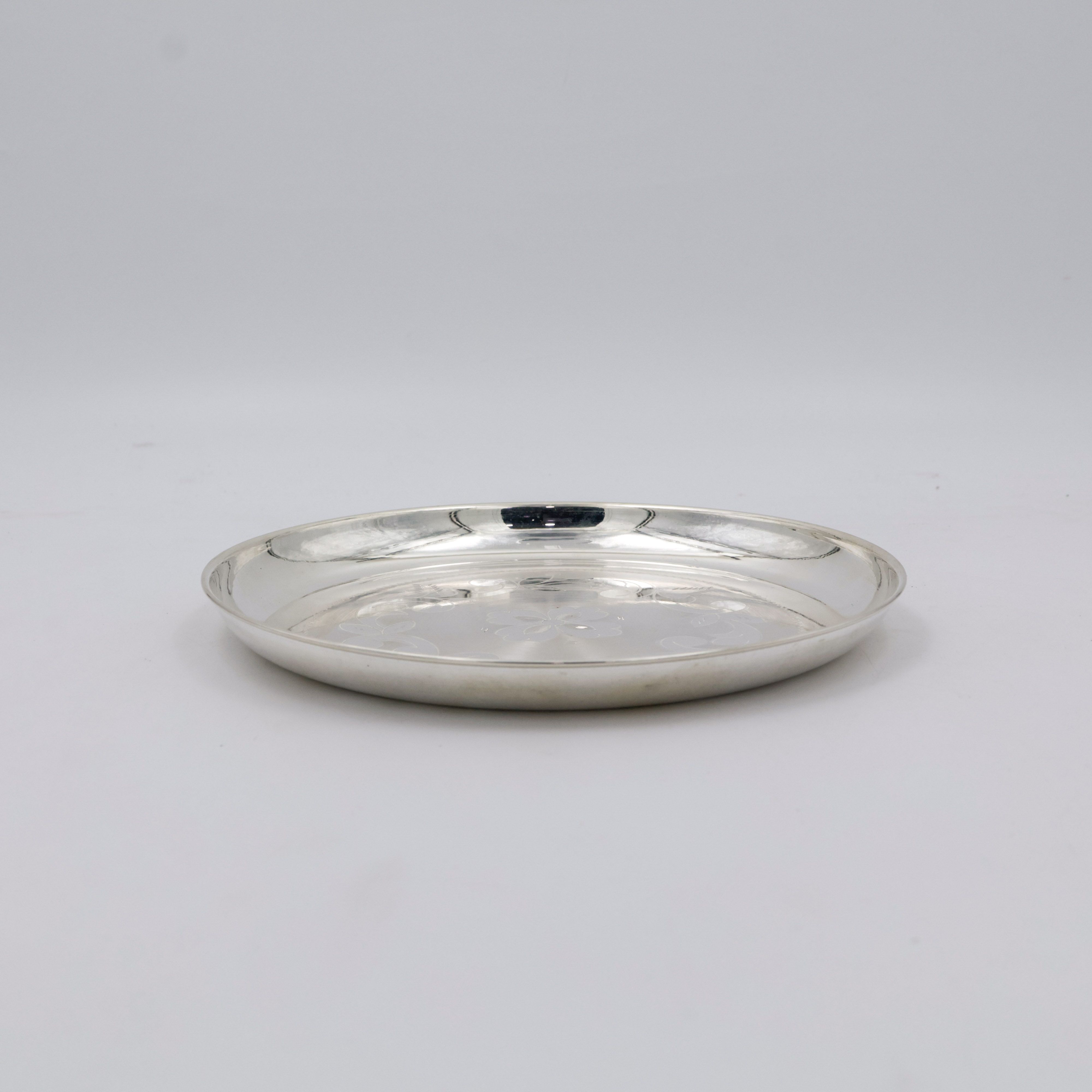 Order Silver Dull Bidding Plate online in Hyderabad