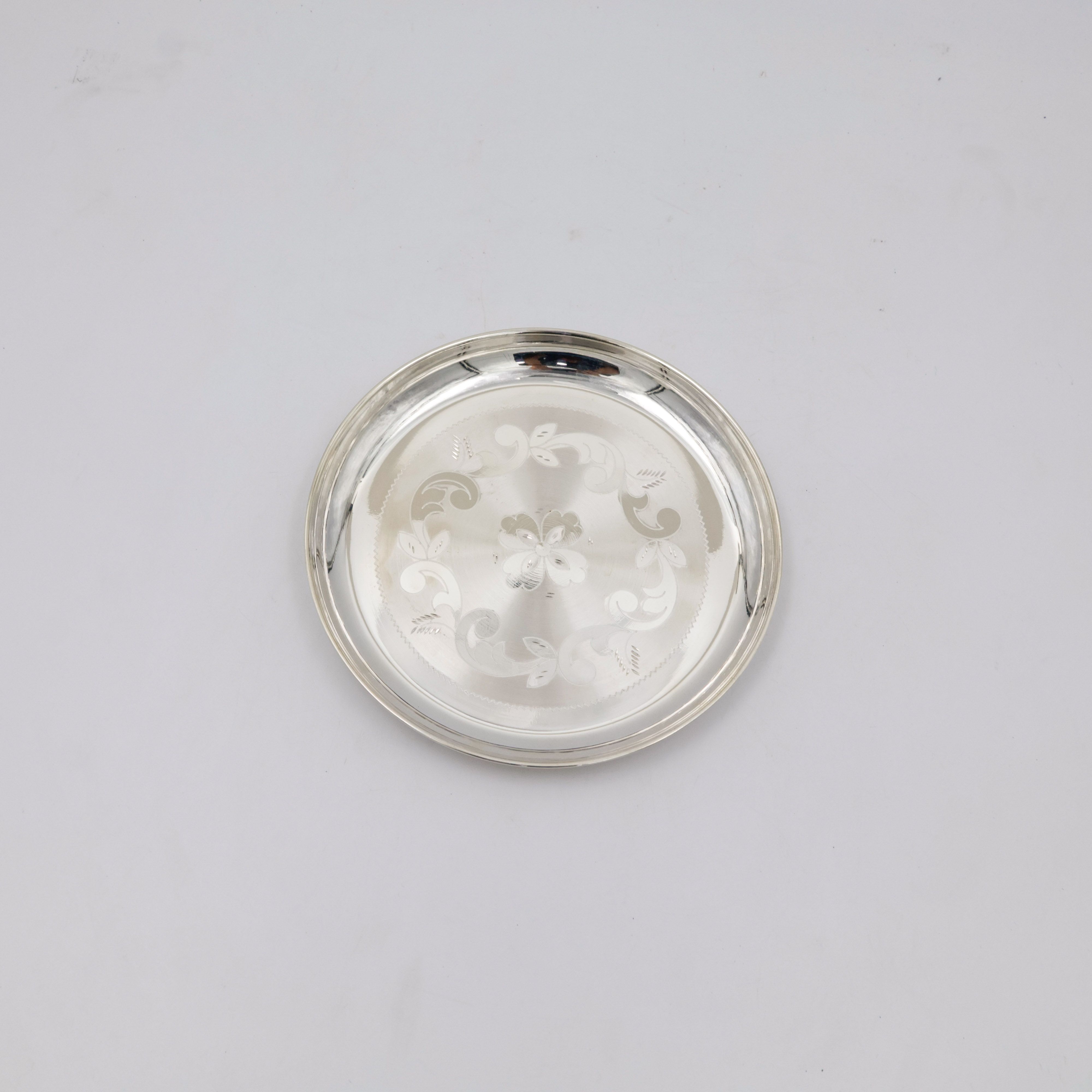 Order Silver Dull Bidding Plate online in Hyderabad