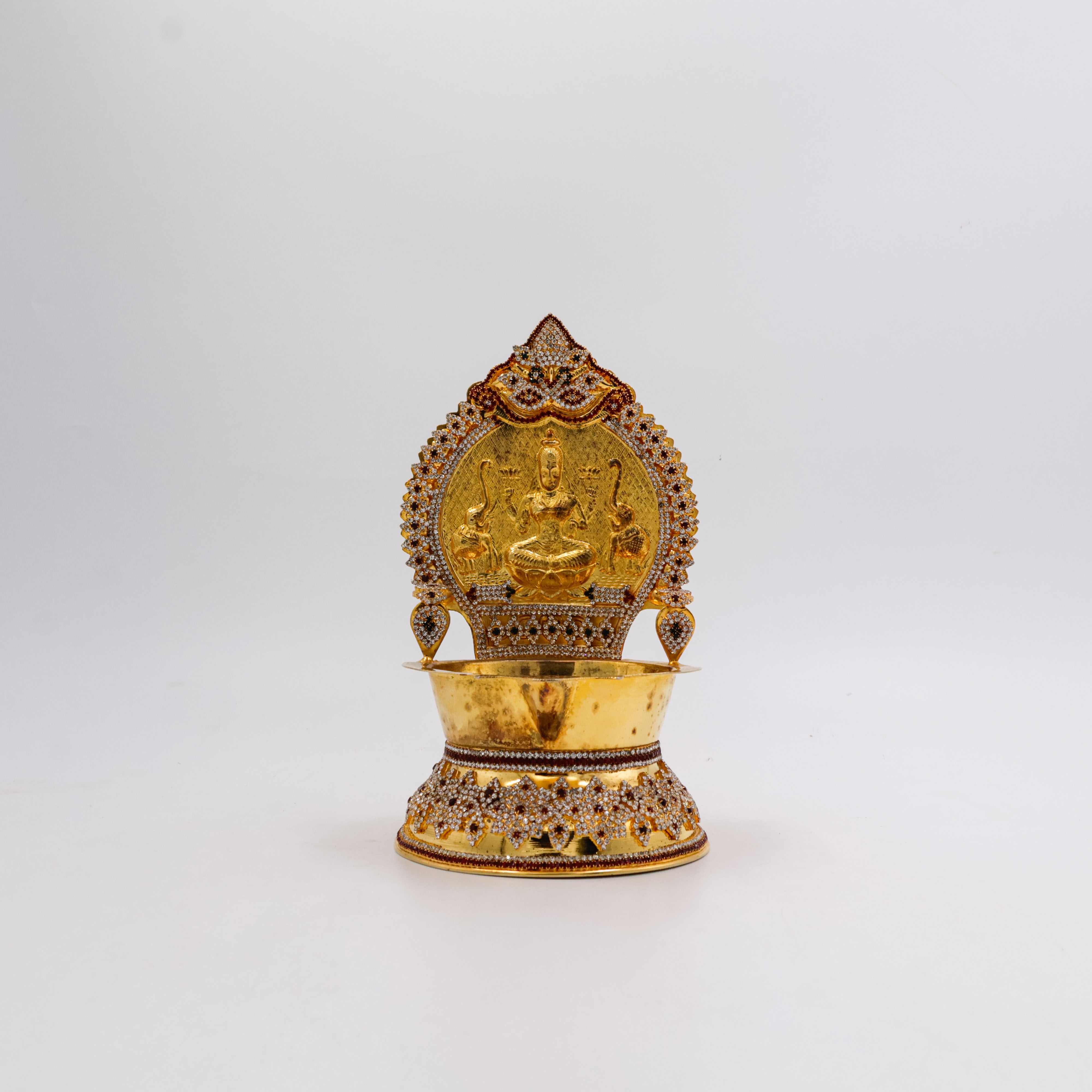 Buy Pure Silver Kamakshi Kundulu With Gold Finish in Secunderabad ...
