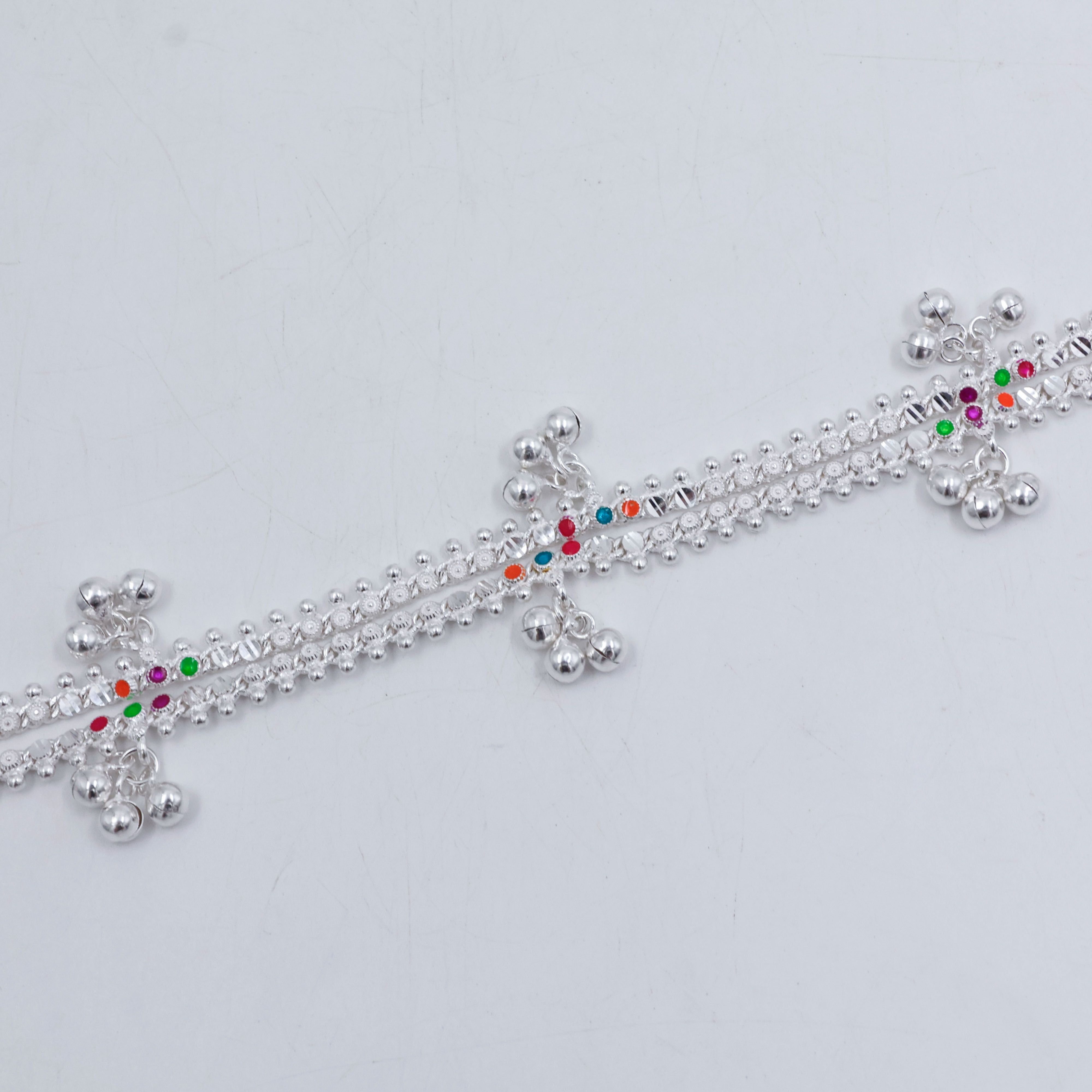 Order Silver Fancy Chain Style Pajeb online in Hyderabad