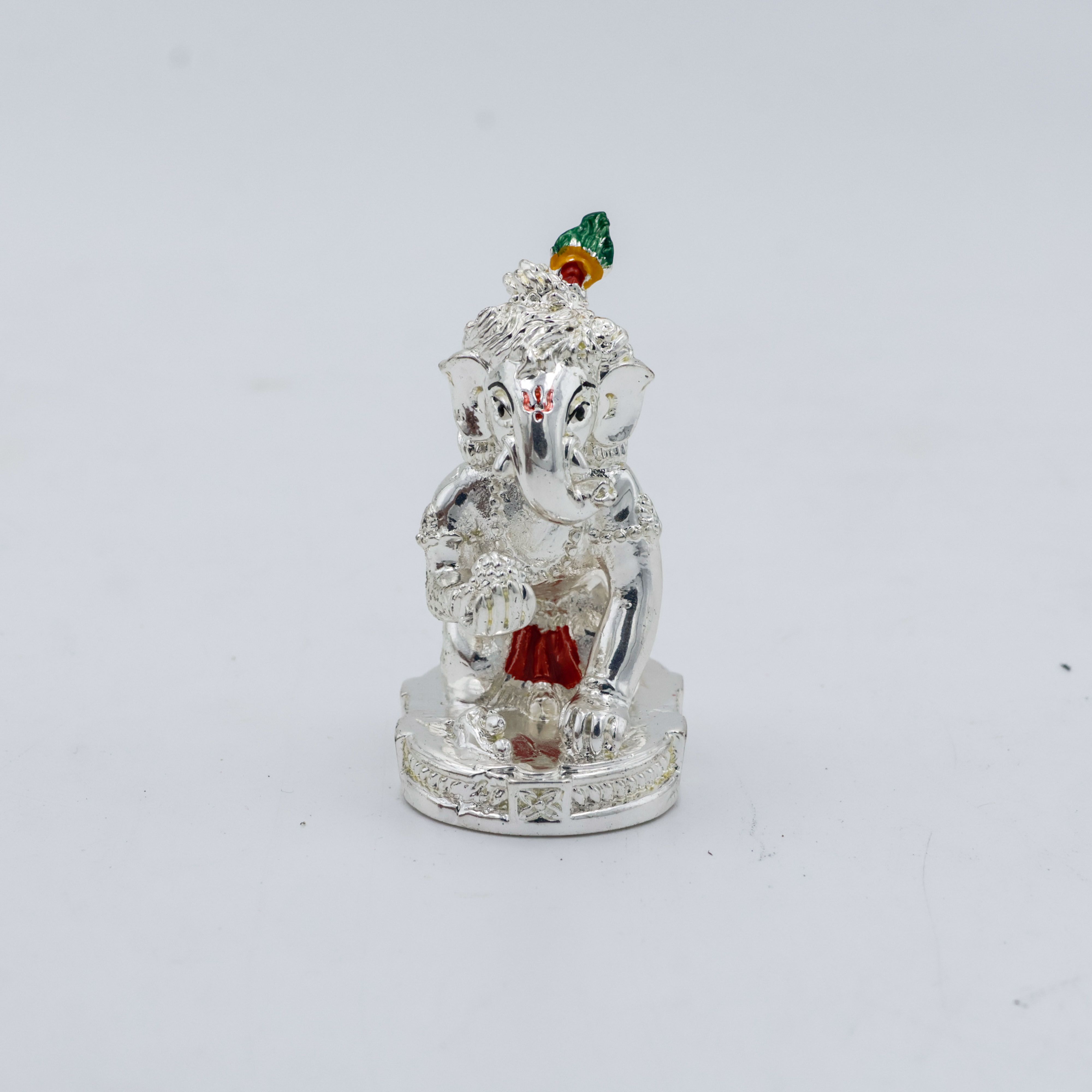 Buy Silver Coated Ladu Krishna With Ganesh Idol in Secunderabad, Hyderabad